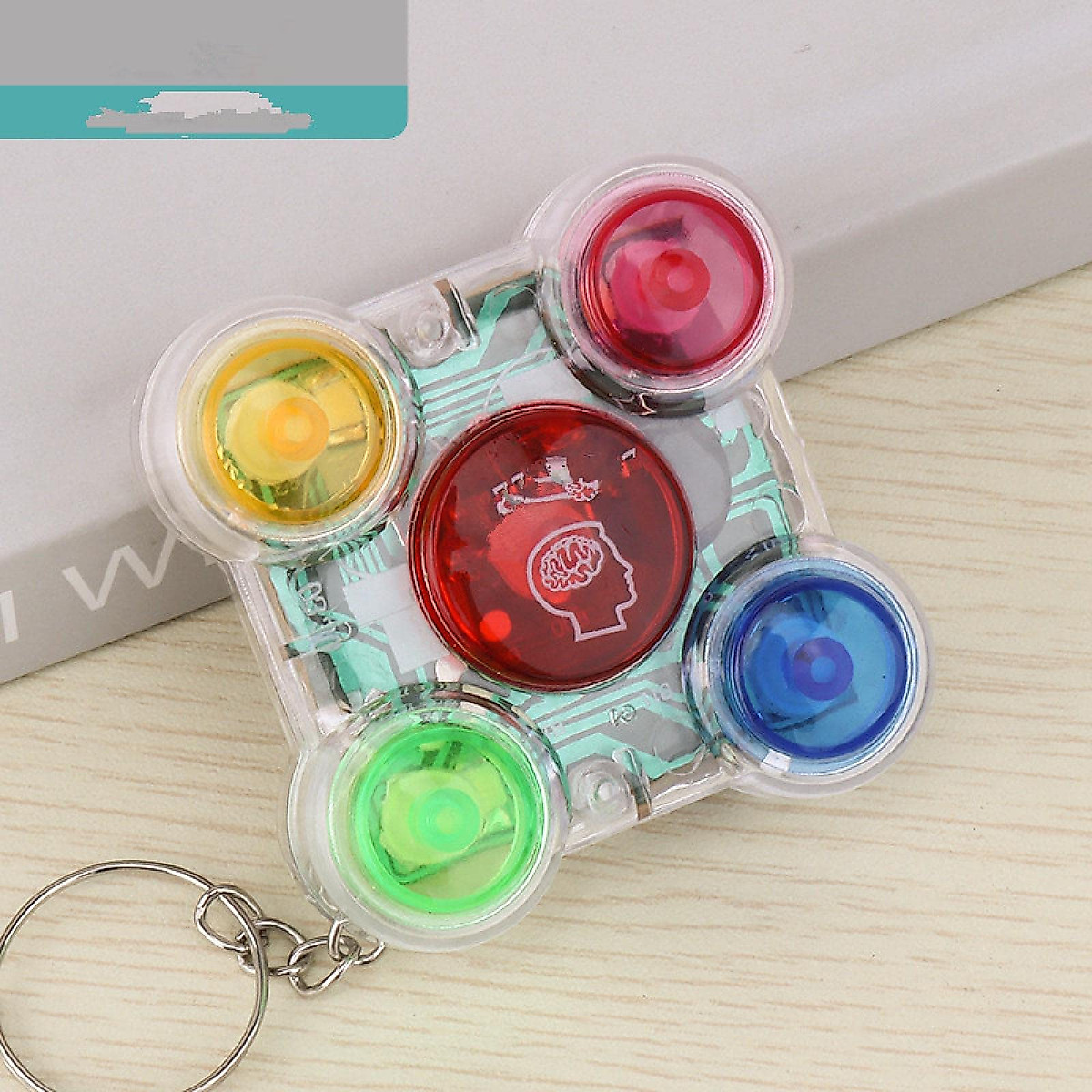 NC Simon Game Console Electronic Memory Game Children's Handheld Game with Lights and Sounds Flashing Cube Children's Intellectual Toys for Adults 透明色