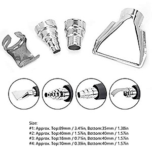 300, Heat Gun Tips, Heat Gun Accessories,Mini Heat Gun Accessories,Heat Gun Nozzle 4Pcs Heat Gun Air Nozzles Electric Kit Accessories Industrial Tools Shrink Wrap