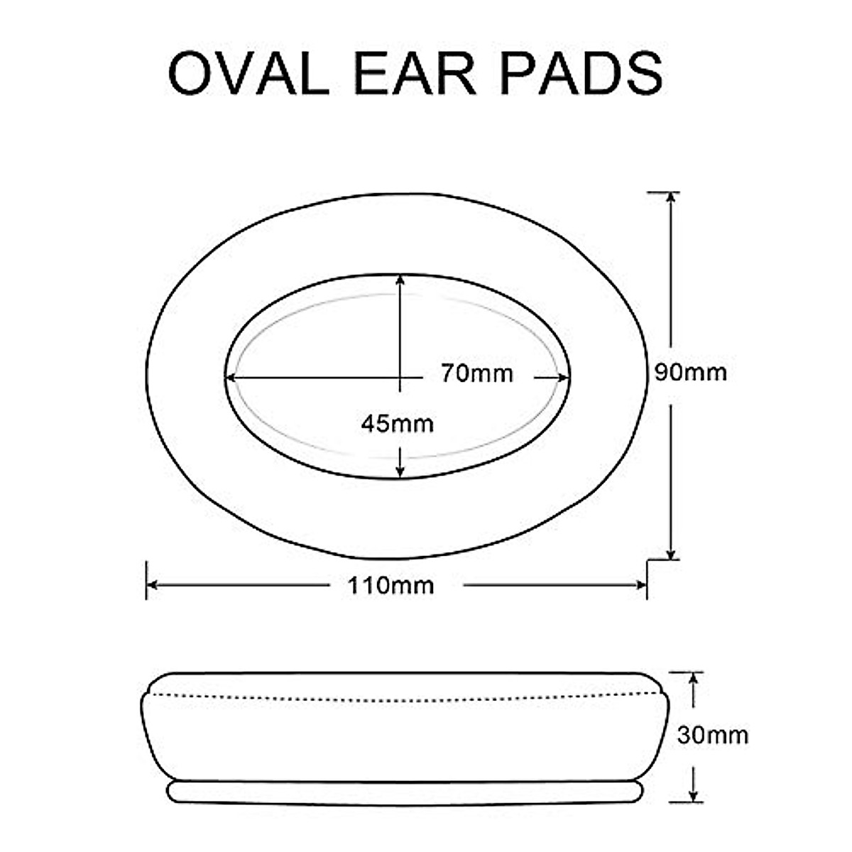 Defean Ear Pads for Audio Technica M30 M40 M50 M50X M50S M40X Headphone (Brown PU Earpads)