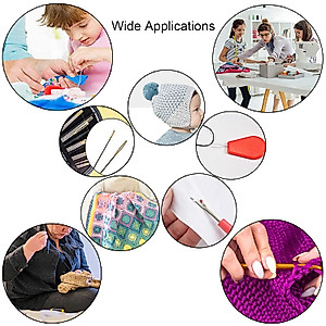 Weabetfu 121PCS Crochet Hooks & Sewing Kit,Aluminum Crochet Hooks & Lace Crochet Hook,Crocheting Hook for Knitting,Complete Crochet Set for Beginner,Traveler-Included Accessories