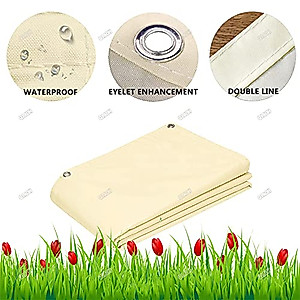 QIAOH Fence Privacy Screen 2.6x16.5ft, Apartment Patio Privacy Screen, Sun Protection Opaque Patio Covers for Privacy Waterproof, Fits Apartment Railings, Patio Decking