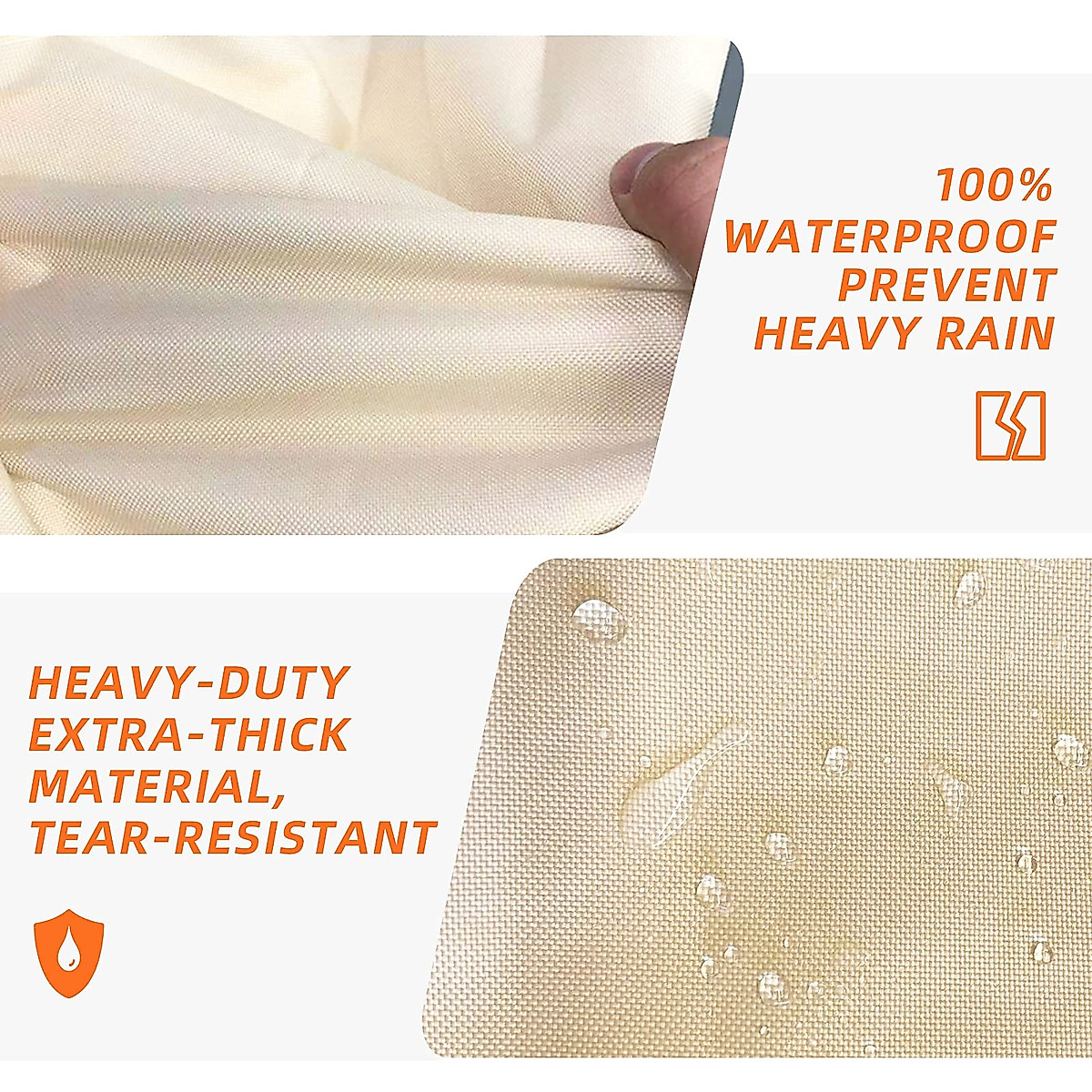 Umbrauto Outdoor Couch Cover Patio Furniture Covers Waterproof Outdoor Sofa Covers Heavy Duty Fade Resistant Patio Sofa Cover (60" Lx35 Wx32 H)