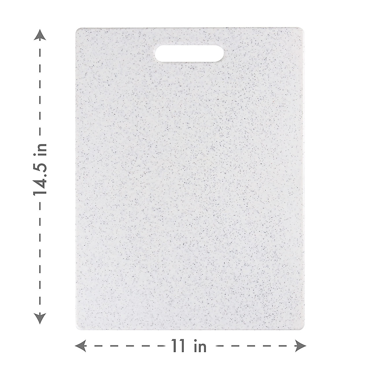 Dexas PolyCoconut EVOLV Poly Cutting Board with Natural Coconut Shells, 11 x 14.5in, White (451-PC32)