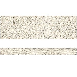 Teacher Created Resources Everyone is Welcome Woven Straight Border Trim (TCR7127), Natural