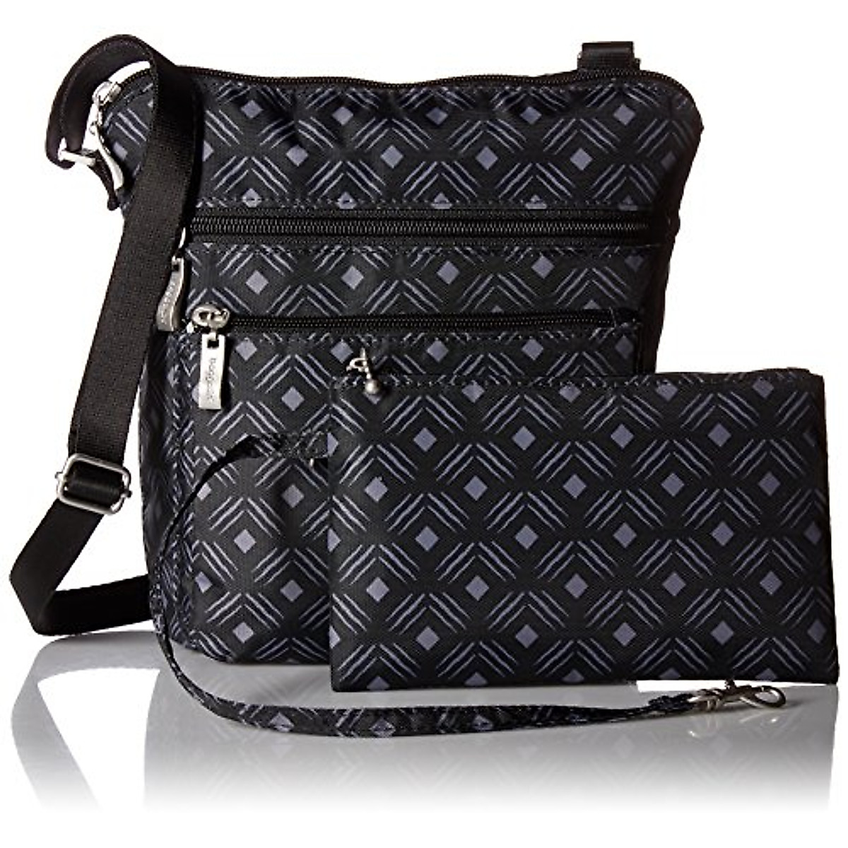 Baggallini Pocket Crossbody Bag - Stylish, Lightweight, Adjustable Strap Purse With RFID-Protected Wristlet, Hands-Free Travel Bag with Interior Organizational Pockets and More