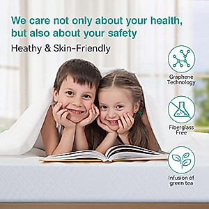 Opoiar Full Mattress,6 Inch Green Tea Memory Foam Mattress in a Box with Breathable Cover,Medium Firm/CertiPUR-US Certified/Pressure Relieving/Made in USA (by-Igo)