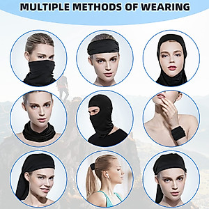 AZORINA Balaclava Face Masks Ski Mask: 6 Pack Full Face Cover Motorcycle Outdoor Protector Scarf Pooh Shiesty Mask for Men Women Black