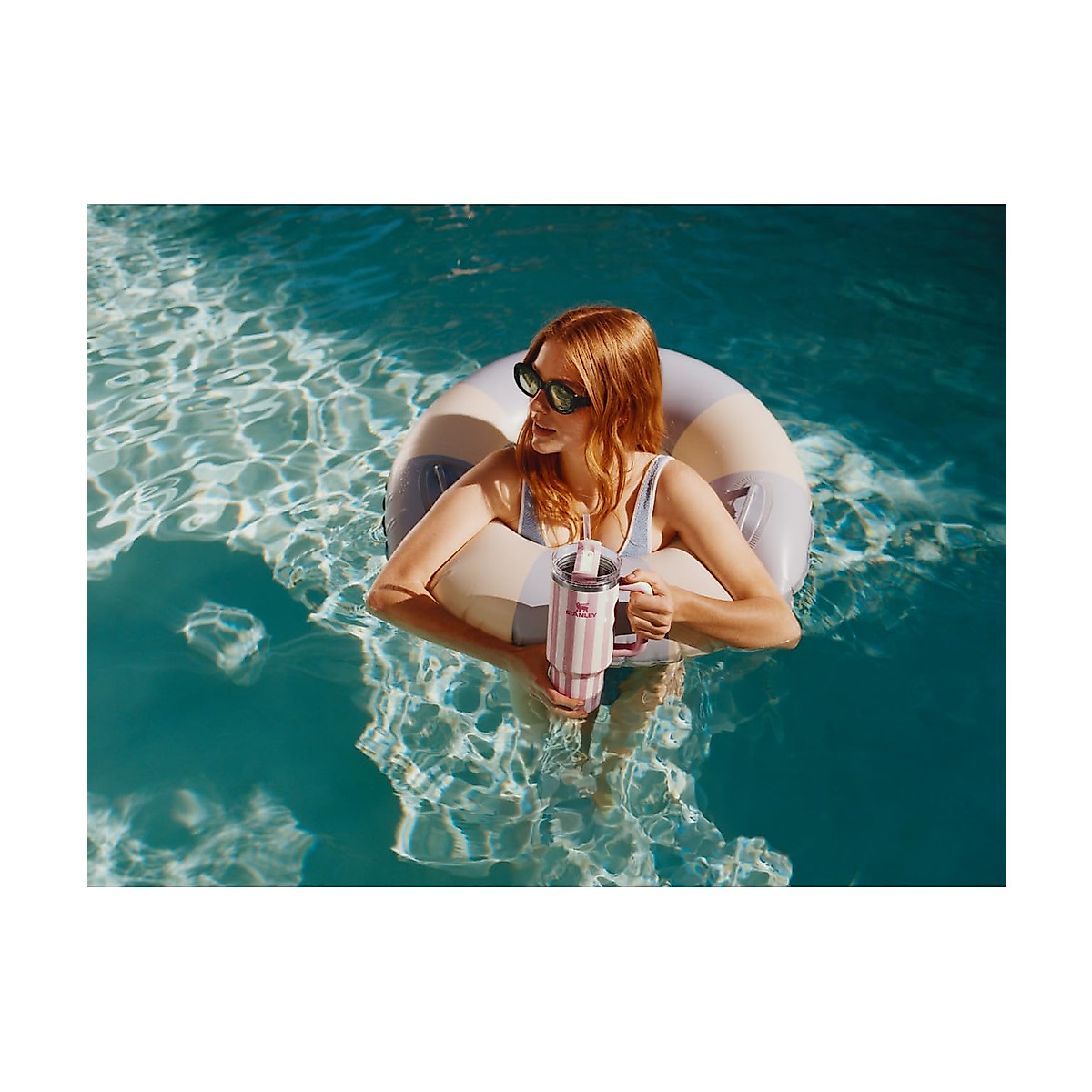 Stanley Quencher H2.0 Tumbler with Handle and Straw 30 oz | Flowstate 3-Position Lid | Cup Holder Compatible for Travel | Insulated Stainless Steel Cup | BPA-Free | Peach Whip Cabana Gloss