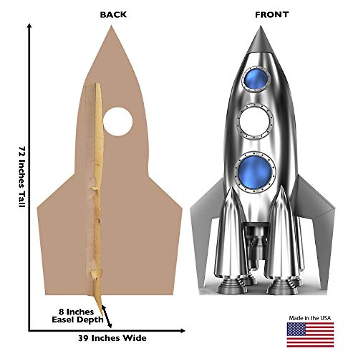 Cardboard People Rocket Stand-in Life Size Cardboard Cutout Standup
