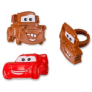 Disney Cars Mater and McQueen Cupcake Rings - 24 ct