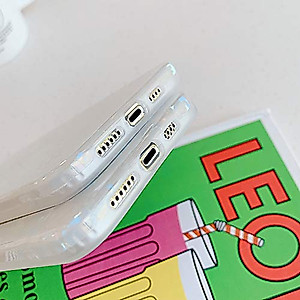 YeLoveHaw Designed for iPhone 12 and 12 Pro Case for Women Girls, Glitter Pearly-Lustre Shell Pattern Phone Case [ Soft, Slim, Full-Around Protective] Compatible with iPhone 12 12Pro 6.1'' (Colorful)