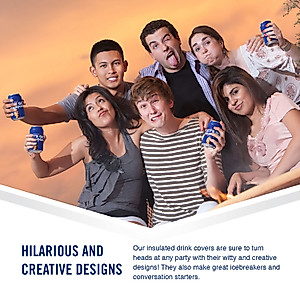 Beersy Silicone Sleeve Beer Can Cover - Insulated Can Sleeve - Novelty Disguise for Outdoor Events, Golf, Parties, Concerts,Tailgates - Hide a Beer To Look Like Soda, Fits 12 oz Cans (Lets Go Brandon)