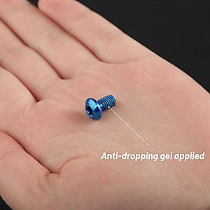 LEONTOOL 12 Pcs Bicycle Disc Brake Bolts M5x10mm MTB Rotor Bolts Blue Bicycle Rotor Screws Disc Rotor Bolts with 1 Pcs T25 Torx Wrench L for Road Bike Mountain Bike