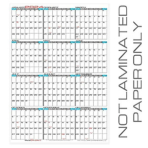 JJH Planners - Paper - 24" X 17" Medium 2024 Wall Calendar - Vertical 12 Month Yearly Annual Planner (P-24v-24x17)