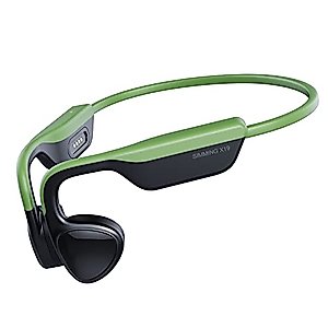 Bone Conduction Headphones Waterproof IPX8 Underwater Swimming Open Ear Earphones for iPhone Android Workout Bluetooth Over Ear Phones Built-in Microphone Headset for Running Swim Cycling Gym Green