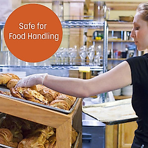 Caring Vinyl Exam Gloves (Large, 100ct), Powder Free and Not Made with Natural Rubber Latex, Gloves for Medical Use, First Aid, Food Prep and More