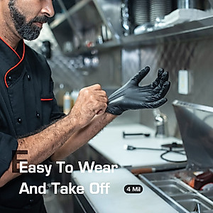 Infimor Nitrile Exam Gloves Latex Free & Powder Free 5 Mil Non-Sterile Disposable Nitrile Gloves for Cooking, Cleaning