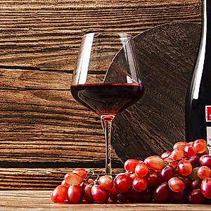 CZUMJJ Wine Glasses Set of 6, Long Stem Burgundy Wine Glasses for Dinner Party, Wedding, Dishwasher Safe - 19.5 oz