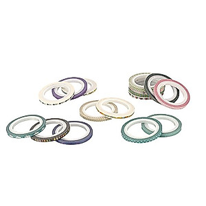 Agutape 48 Rolls Washi Tape Set,Foil Gold Skinny Decorative Masking Washi Tape,3MM Wide DIY Masking Tape