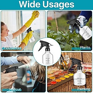 Worldity 24 Pcs Empty Plastic Spray Bottles 8oz, Spray Bottles for Cleaning Solutions, Mini Spray Bottles with Measurement Adjustable Nozzle, Refillable Spray Bottles for Hair Plant Kitchen Bath