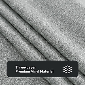 Romanstile 100% Waterproof PVC Tablecloth, Rectangle Oil Spill Proof Stain Resistant Vinyl Table Cloth, Wipe Clean Plastic Table Covers for Kitchen/Dining/Parties - 54 x 78 Inch, Light Grey