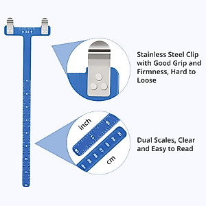 Zonon Bow String Nocking Points Pliers Strings Knock Set T Shape Bow Square Ruler Nocking Buckle Pliers Recurve Bow Turning Kit Archery (Dark Blue)