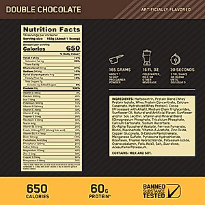 Optimum Nutrition GS Pro Gainers Weight Gainer Protein Powder,Double Rich Chocolate, 5.09 Pounds (Packaging May Vary)