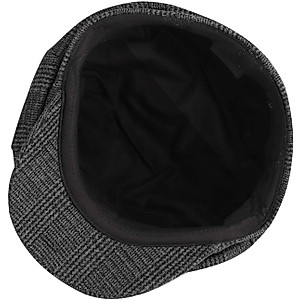 Mens Beret Men's Cotton Flat Ivy Gatsby Newsboy Driving Hat Cap Tweed Derby Hat Cabbie Hats Grey