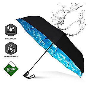 Repel Umbrella The Original Portable Travel Umbrella - Umbrellas for Rain Windproof, Strong Compact Umbrella for Wind and Rain, Perfect Car Umbrella, Golf Umbrella, Backpack, and On-the-Go
