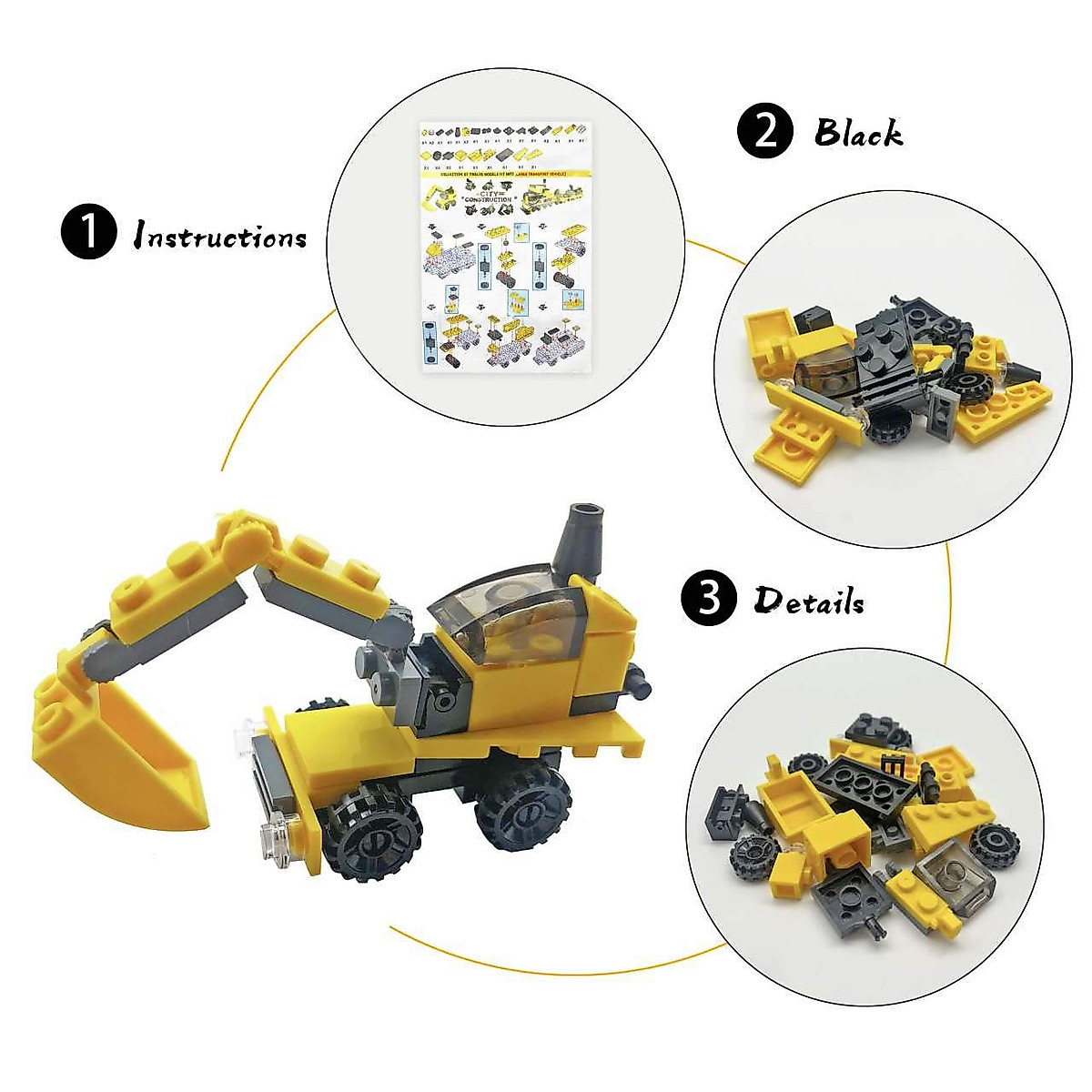 Kiddokids 18 Pcs Filled Easter Eggs with Construction Vehicles Building Blocks Toys, Easter Eggs Prefilled for Easter Theme Easter Eggs Hunt, Basket Stuffers Fillers (3.15inch)