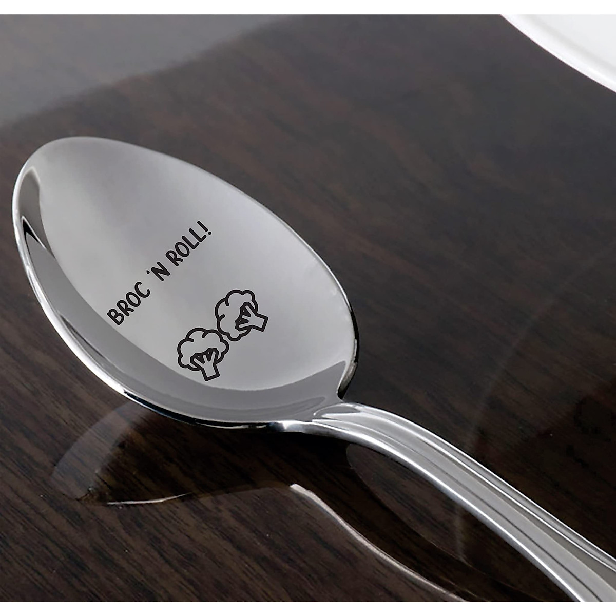 Inspirational Gifts for Teenagers | Gift for Teen Boys Girls | Birthday Christmas Gifts | Gifts for Coworker Friends Colleagues | Broc N Roll - Engraved Spoon Gifts - 7 inch Stainless Steel