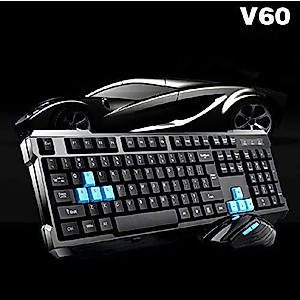 UniFire V60 Waterproof 2.4G Wireless Gaming Keyboard with Mouse DPI Control For DESKTOP PC Laptop Wireless Keyboard Mouse Combos (black)