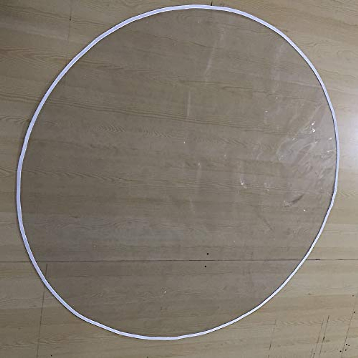 Loodial Floor Mat Plastic Splat Mat Highchair Mat for Floor, Waterproof High Chair Floor Protector, Multi-Purpose Playmat for Playing and Feeding, Clear, Round, Non Slip