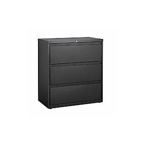 Hirsh Industries Lateral File Cabinet, 3 Letter/Legal/A4-Size File Drawers, Black, 36 x 18.62 x 40.25