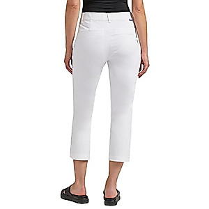 JAG Jeans Women's Petite Maddie Mid Rise Capri Pants, White