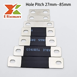 8PCS Lithium Battery Copper Connector, for 3.2V 240Ah 280Ah 304Ah LiFePO4 Cells DIY Lithium Battery Pack, Nickel Plating Process Bus bar Connector Hole Pitch 2.83inch…