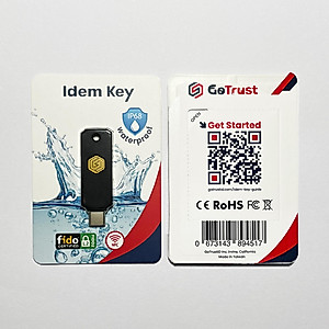 GoTrust Idem Key – C, IP68 Waterproof, Multi-Protocol Two-Factor Authentication Security Key, USB-C/NFC, FIDO2 L2 Certified - Safeguard Your Online Accounts