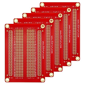 Gikfun Solder-able Breadboard Gold Plated Finish Proto Board PCB DIY Kit for Arduino (Pack of 5PCS) GK1007