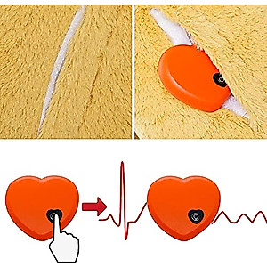 HonourHope Dog Heartbeat Toy for Anxiety Relief, Dog Soft Plush Toy Pet Calming Puppy Behavioral Training Aid Toy Pet Companion Pillow for Puppy Dog Cat Kitty Pets - Dog