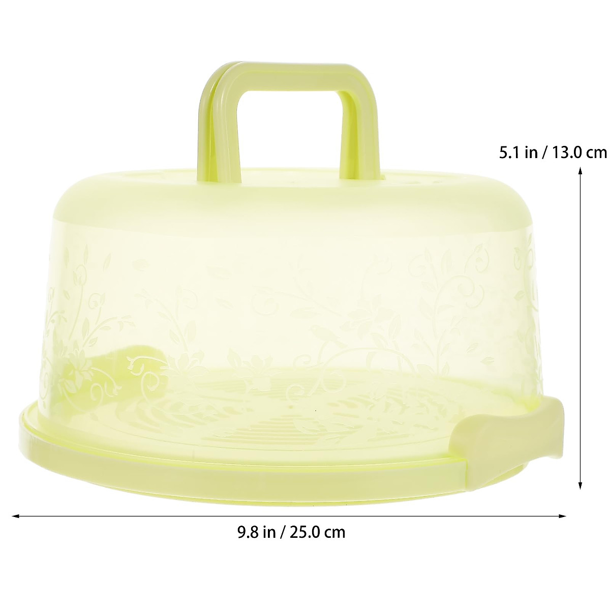 Locking Dessert Carrier Cake Storage Carrier Cake Carrier Clear Plastic Cake Container Cake Box Serving Tray with Handle and Dome Lids Green Locking Dessert Carrier Pie Carrier