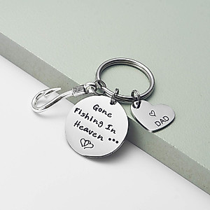 Memorial Gifts Keychain Still Riding in Heaven PAPA Grandpa Loss of Father Gift in Memory of Dad Grandfather Keyring