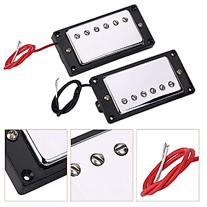 Neck Bridge Pickup Humbucker Guitar Pickup Set with Mounting Screws Guitars Accessory