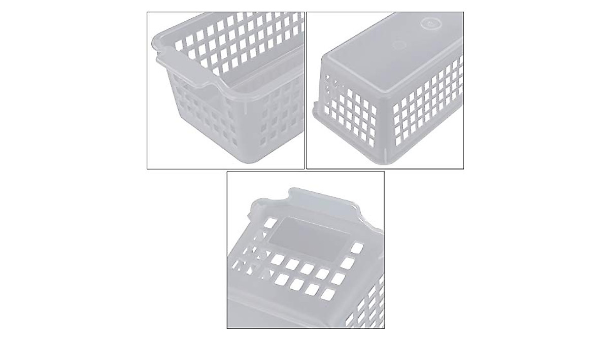 EudokkyNA Clear Slim Storage Baskets - 6 Pack for Home & Office ...