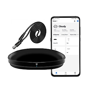 Smart IR Remote Control,All in One IR Blaster Control, Universal WiFi Infrared Remote Control for TV DVD Air Conditioner STB etc,Compatible with Alexa, Google Assistant