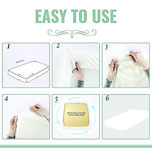 OnlineChoiceSheet Light Sage 6 Piece Bedding Sheet Set Full Size 18 Inch Deep Pocket Premium Bed Sheets 1000 Thread Count, 100% Egyptian Cotton