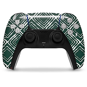 WraptorSkinz Skin Wrap compatible with Sony PS5 DualSense Controller Wavey Hunter Green (CONTROLLER NOT INCLUDED)