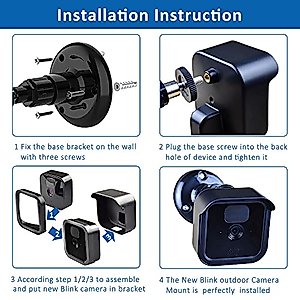 All-New Blink Outdoor Camera Mount Bracket with Outlet Wall Mount for Blink Sync Module 2 for Blink Outdoor Camera System (Blink Camera Not Include) 3PACK