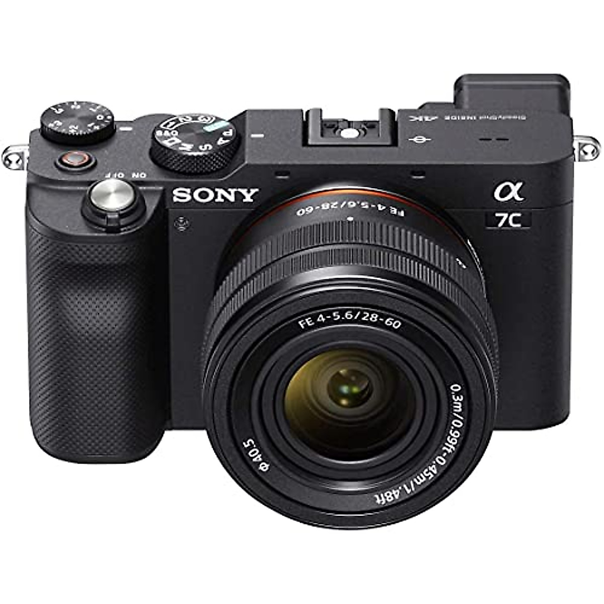 Sony Alpha a7C Compact Mirrorless Camera with FE 28–60 mm F4–5.6 Lens & Additional Accessories (Extra Batteries, 2X 64GB SDXC Memory Card, Gadget Bag, Monopod - 11 Items)