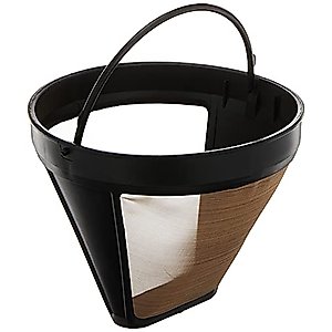 Braun Gold Tone Permanent Coffee Filter, Reusable #4 Cone Shaped, No Paper Filter Needed, Fits Coffee Makers Series 7 & Series 9, BRSC002 ,Black