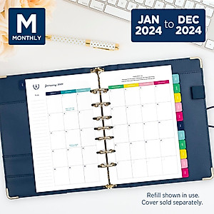 Simplified by Emily Ley for AT-A-GLANCE® Weekly Loose-Leaf Planner Refill Pages, 5-1/2" x 8-1/2", January to December 2024, EL100-4111